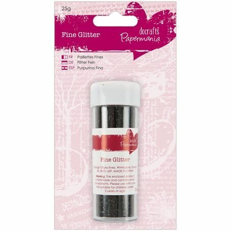 Блестки docrafts "Papermania", мелкие, черные, 25 г