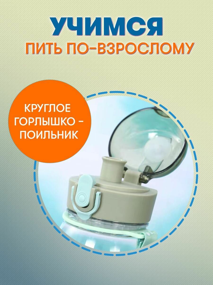 Бутылка для воды детская спортивная в школу 450 мл