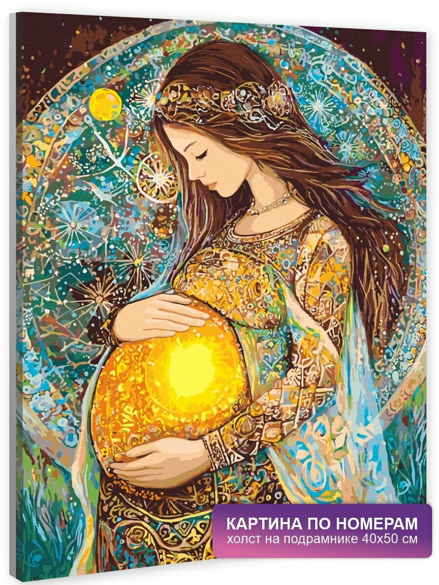 Картина по номерам на холсте с подрамником 40х50 см. Человек, душа, материнство. "Материнство", арт. 5507/