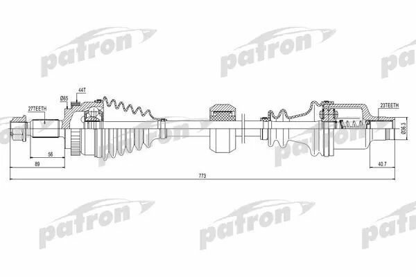 Полуось PATRON PDS0118