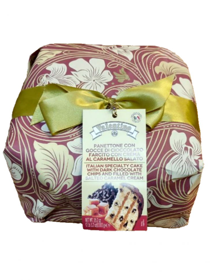 Valentino Кулич Крафт с Кусочками Шоколада и Карамельным Кремом 1000г (2619)