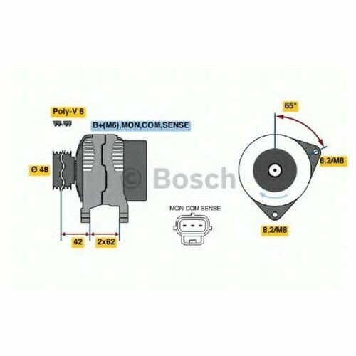 Генератор Bosch 0986044671 для Ford Focus