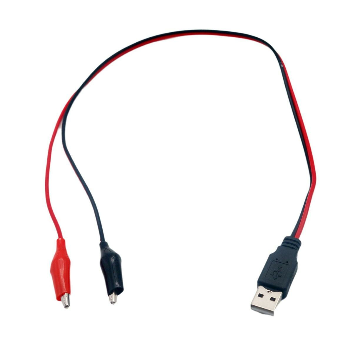 1 шт. Адаптер с зажимом типа «крокодил» на USB-штекер для тестового провода, красный, черный провод, тестовый кабель с з
