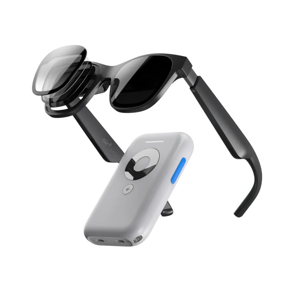 XREAL Air 2 Pro AR-очки and Beam Bundle,3-уровневое управление погружением, экран IMAX до 330 дюймов, Steam Deck , iOS, Android, PC