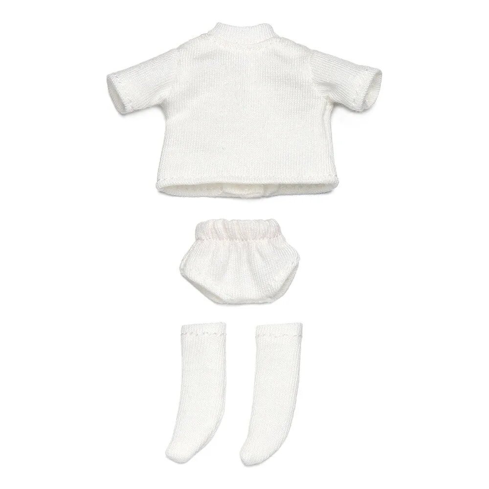 Хлопковая футболка для куклы OB11 Белый, White