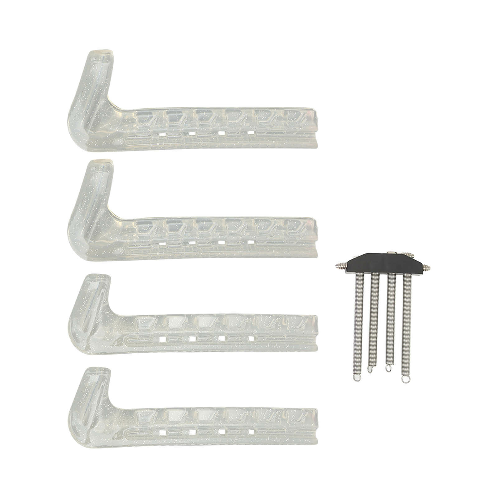 Защитные чехлы для лезвий коньков, регулируемые, для хоккейных и фигурных коньков, 2 пары, портативные полупрозрачные чехлы для катания на коньках