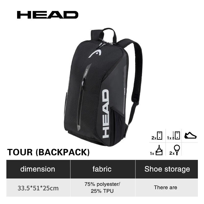 HEAD Tour Backpack Черный, Black-B