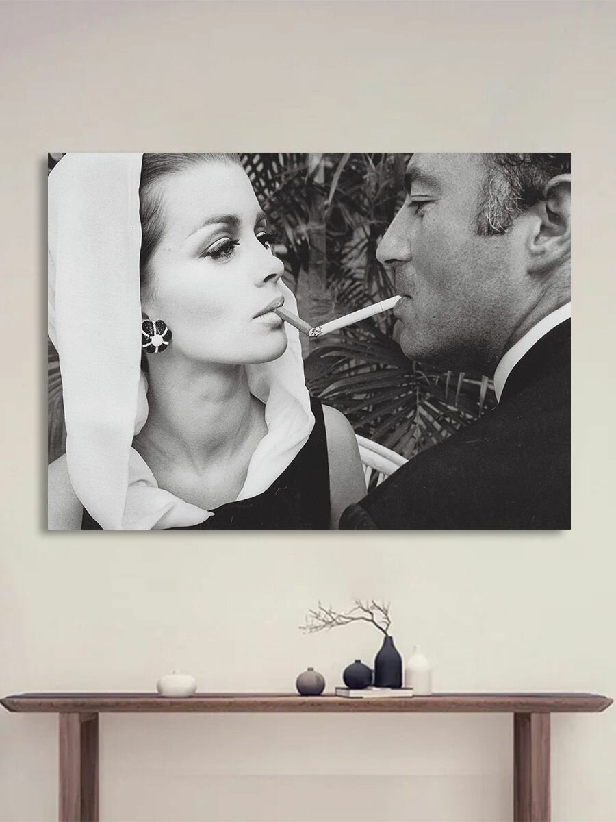 Жанлу сьефф / Чёрно-белая картина, картина в интерьер / в спальню, 20х30 см.