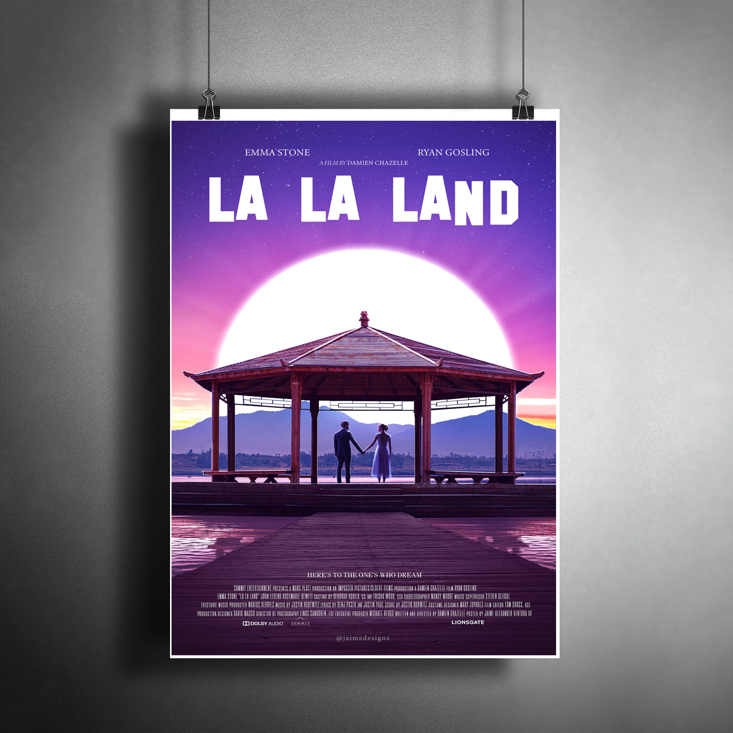 Постер плакат Ла-Ла Ленд, La La Land / 30 х 42 см Райан Гослинг, Эмма Стоун