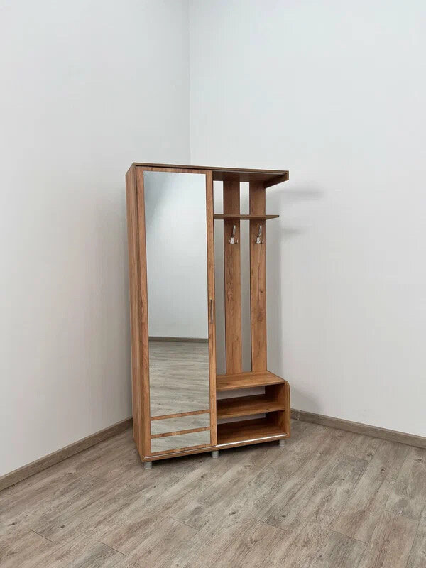 Прихожая Ларго-2 (2100х1150х420), дуб крафт золотой универсальная сборка на правую и левую сторону