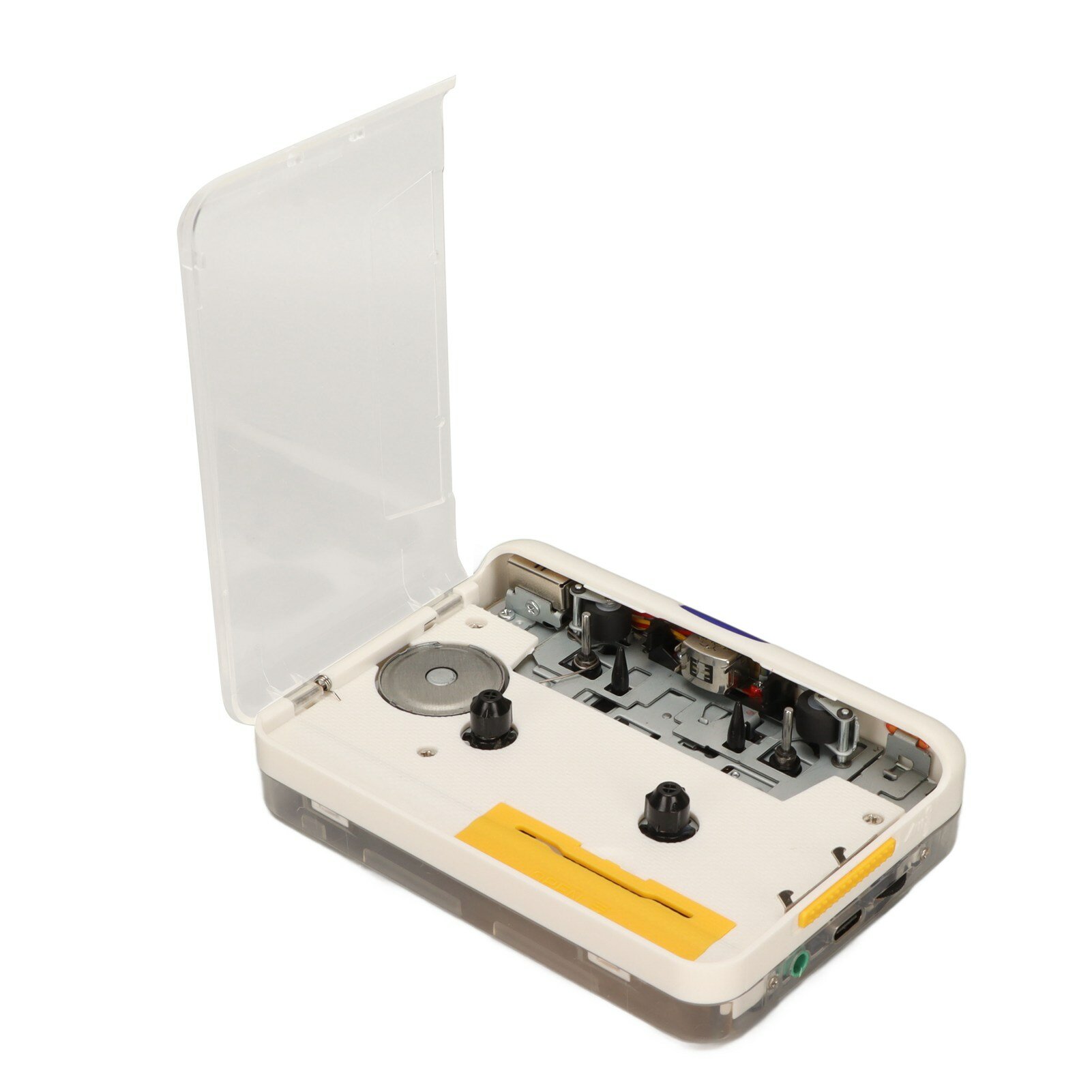 USB Кассета в MP3 Конвертер Плаг и Плей Заряжаемый Портативный Кассетный Плеер для Наушников Колонок ПК Ноутбуков Материал ABS Функция Воспроизведение Кассет Питание 2 Батарейки AA или USB ПО Audacity Поддержка Windows XP Vista 7 В комплект 1 Диск 1