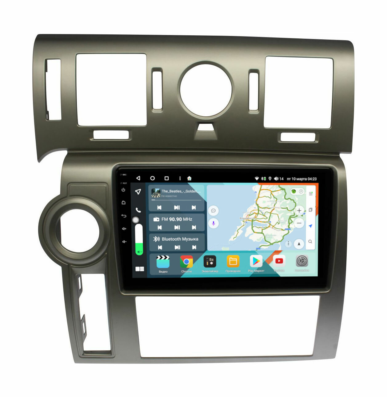 Магнитола Hummer H2 2008 - 2013 9 дюймов, 4/64GB, 8 ядер, DSP, 4G, Android 10 / Wide Media