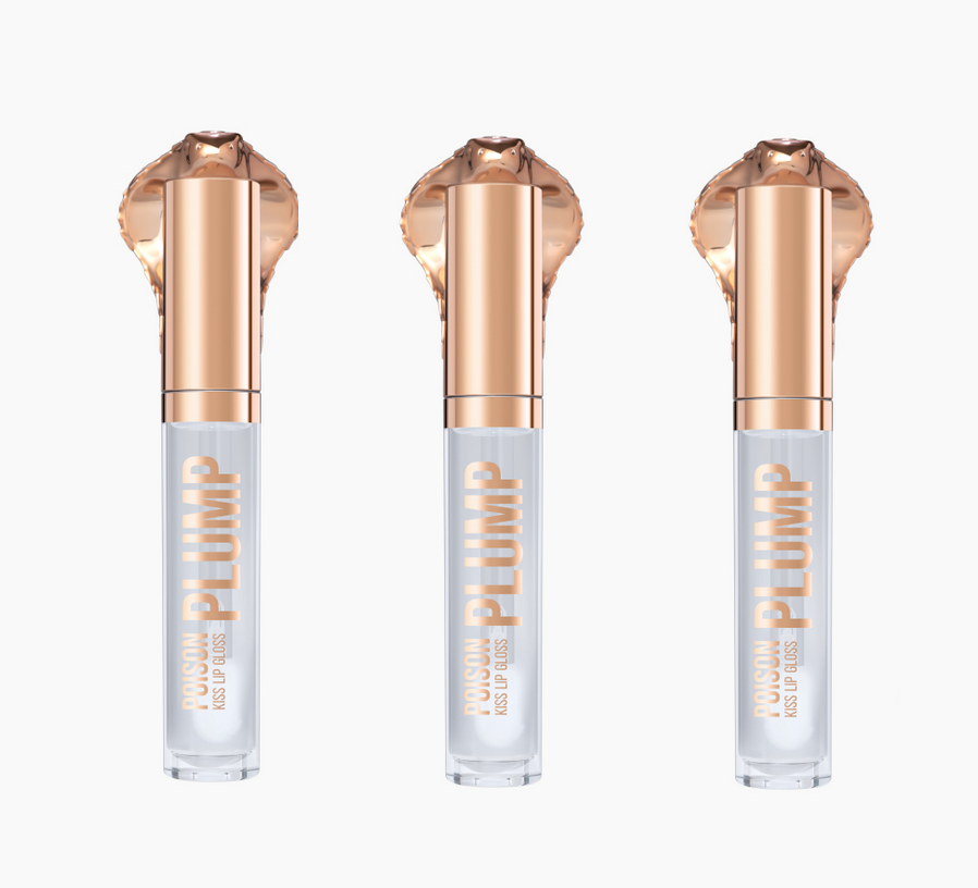 Блеск-плампер Stellary для губ Lip Plumping Gloss Poison Kiss, 4 мл, тон 02, Cobra bite - 3 штуки