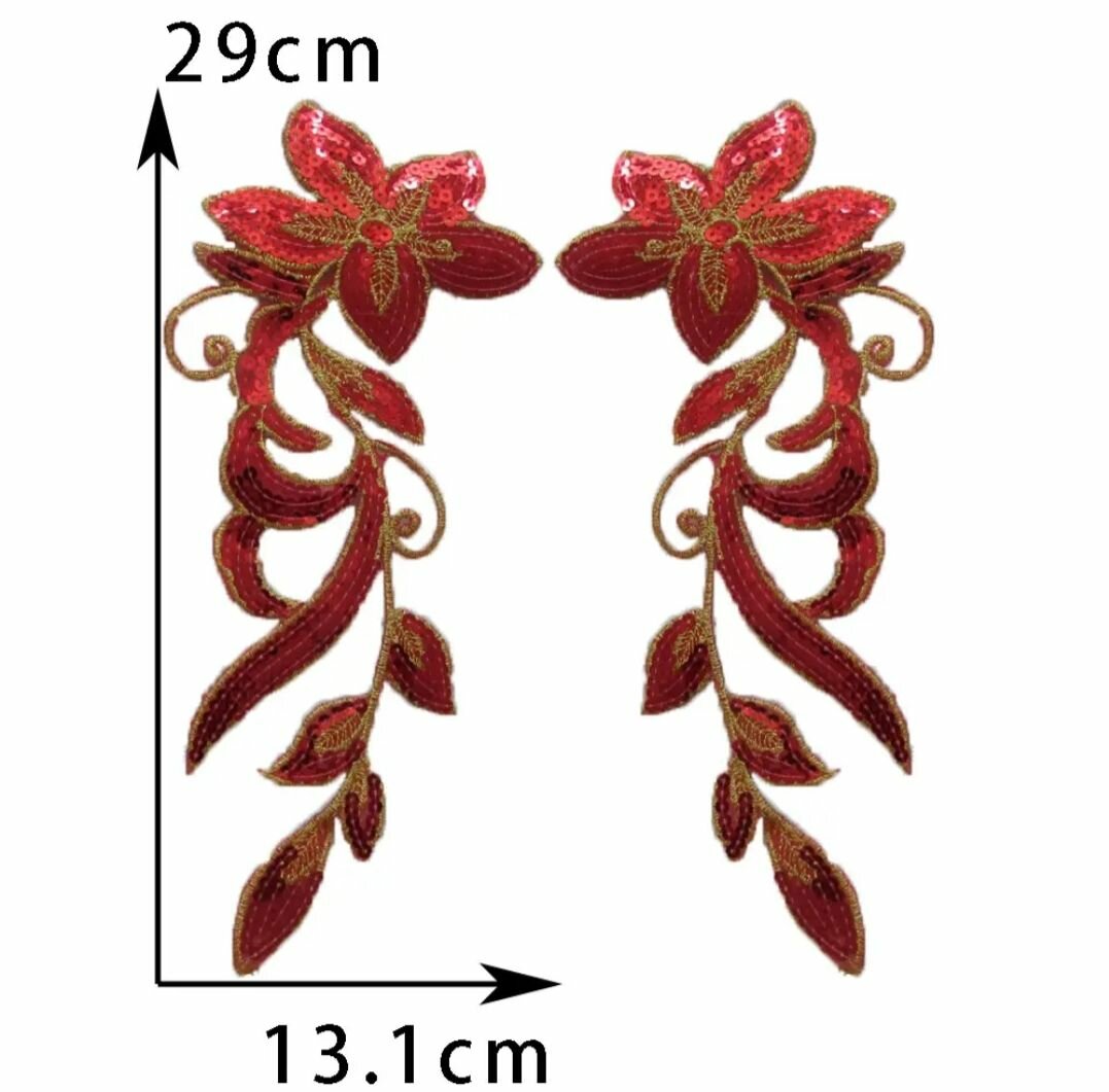 Декор пришивной 29*13 см из пайеток