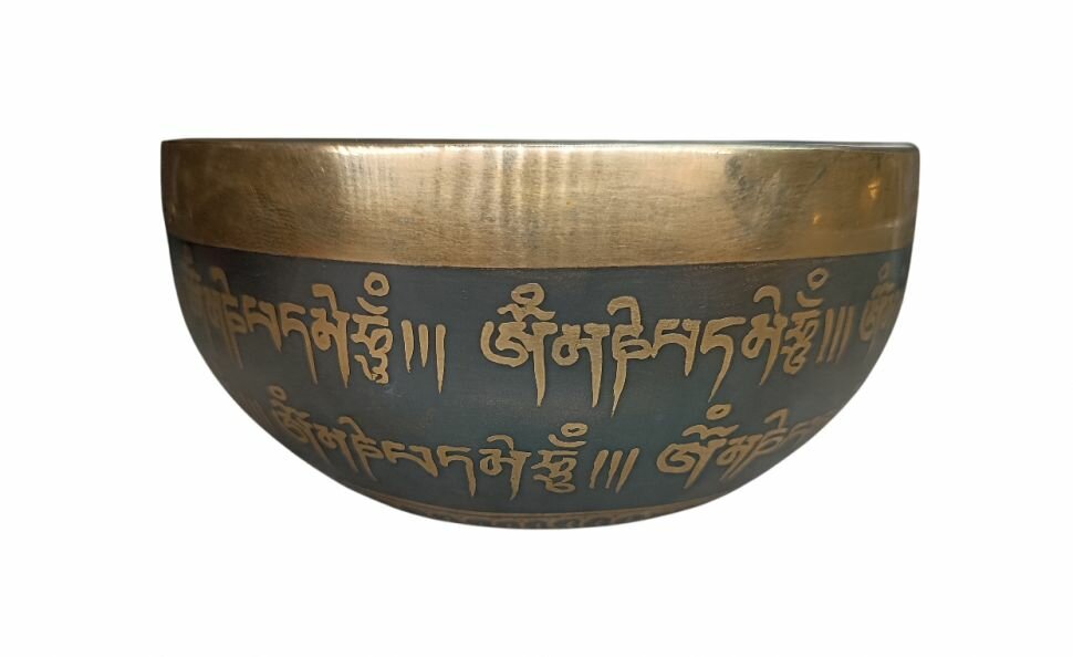 Кованая поющая чаша Etching Carving ( 14,4 см, нота: Ре, 293 Гц )