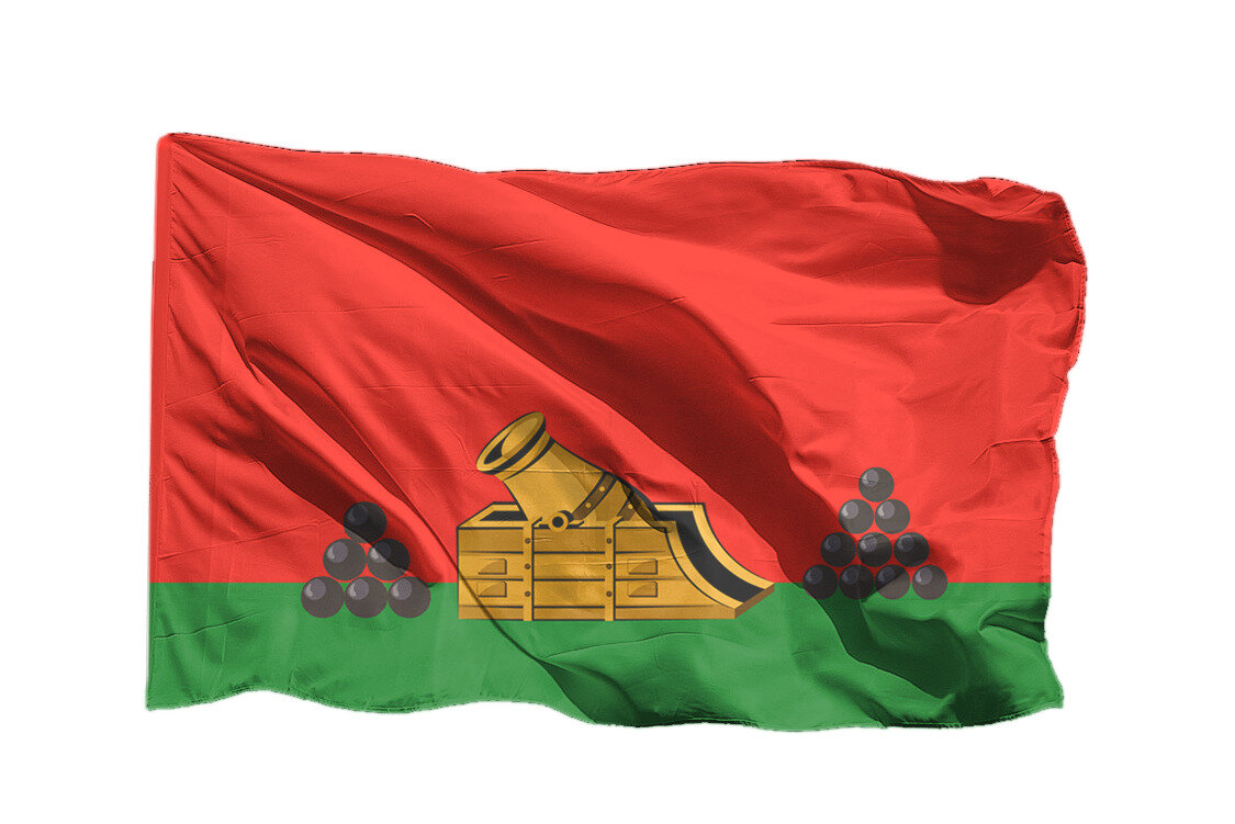 Флаг Брянска на шёлке, 70х105 см для ручного древка