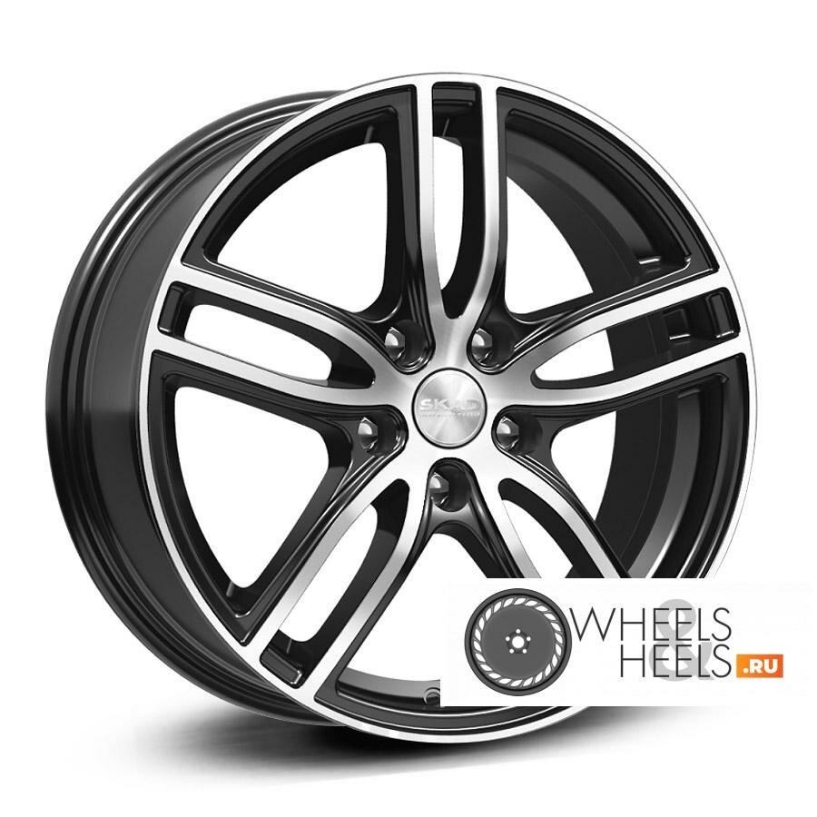 Диск автомобильный литой Скад Брайтон 17x7 5x108 et45 dia65.1 Черный с полированной лицевой поверхностью