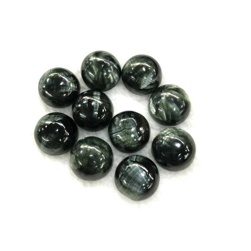 Серафинит кабошон, 8-20 мм, оптом 8mm 5pcs