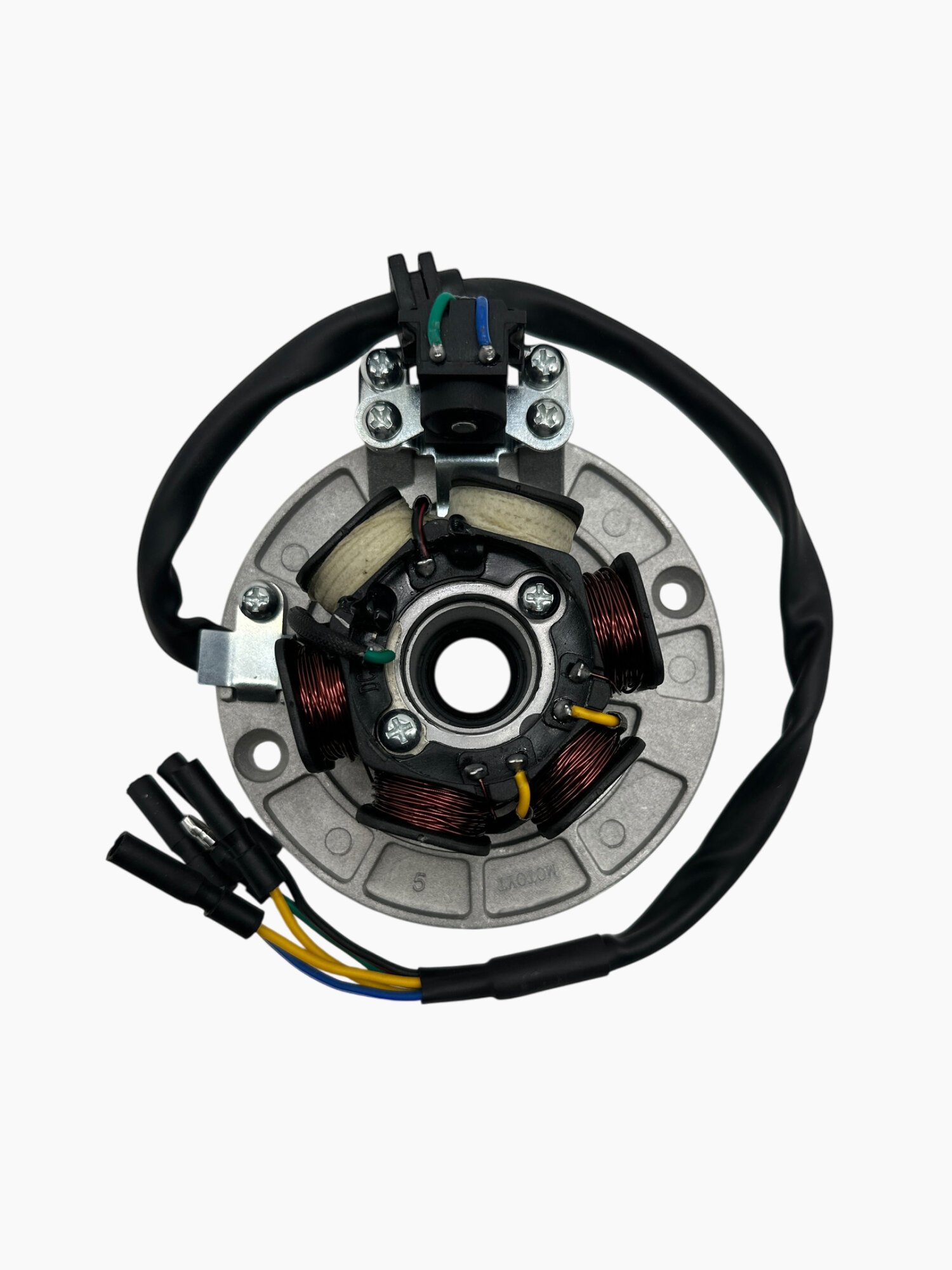 Статор генератора на мотоцикл KAYO, IRBIS (4+1 катушка)