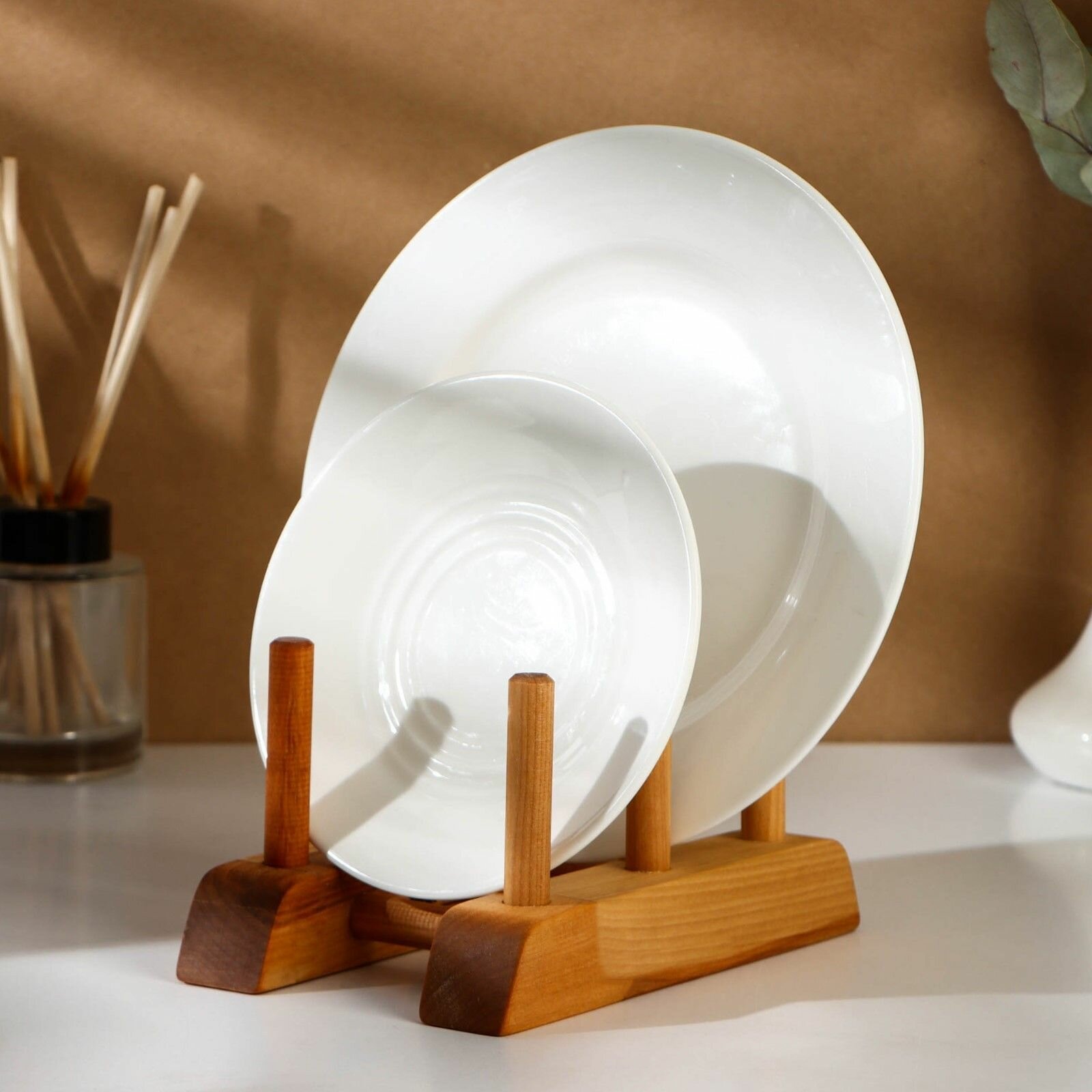 Подставка-сушилка деревянная Adelica, 17х13х13 см, береза, цвет бежевый