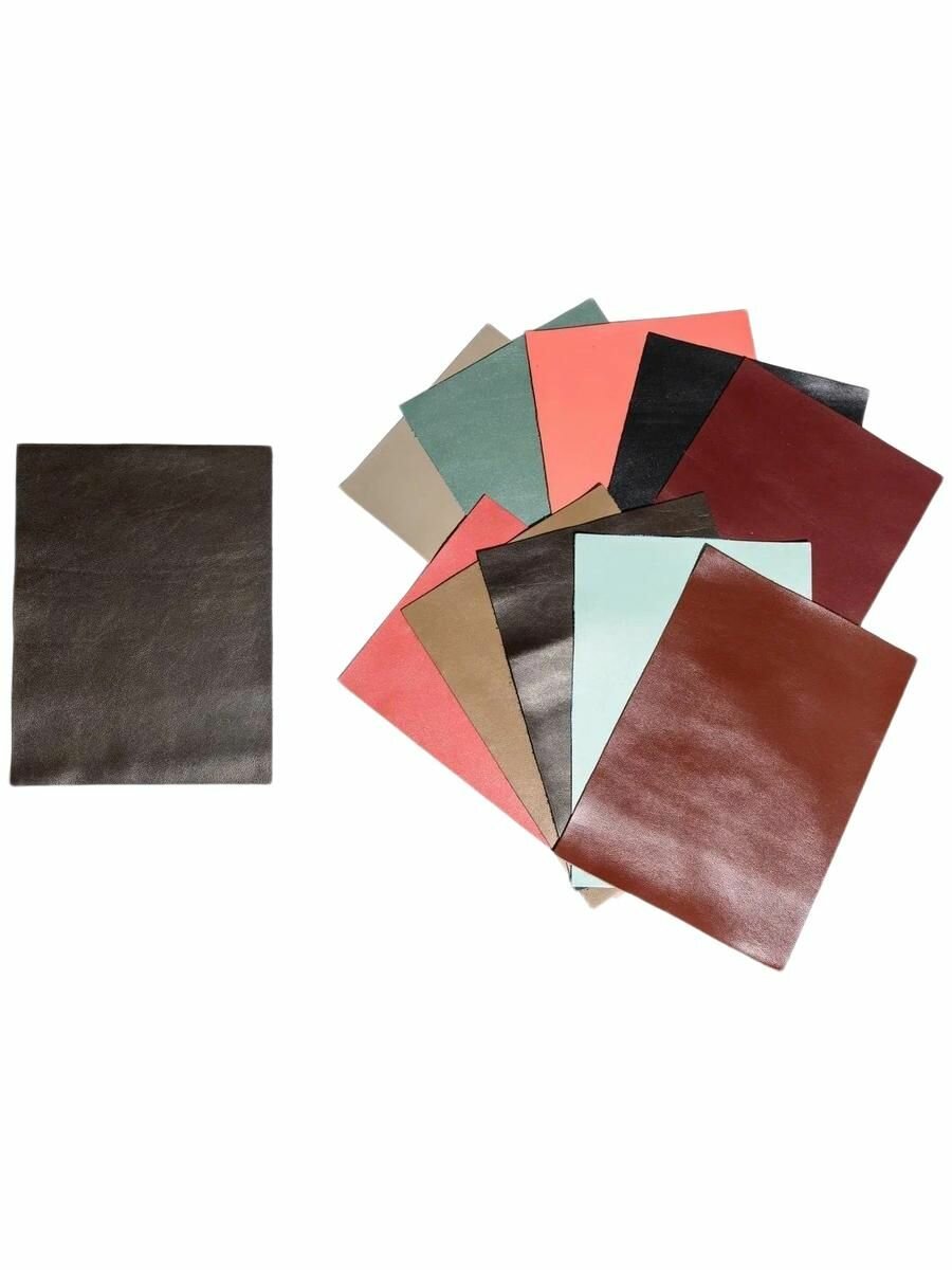 Кожа натуральная галантерейная в листах. Берг 1.2-1.4 мм. Бронзовый металлик. А4.