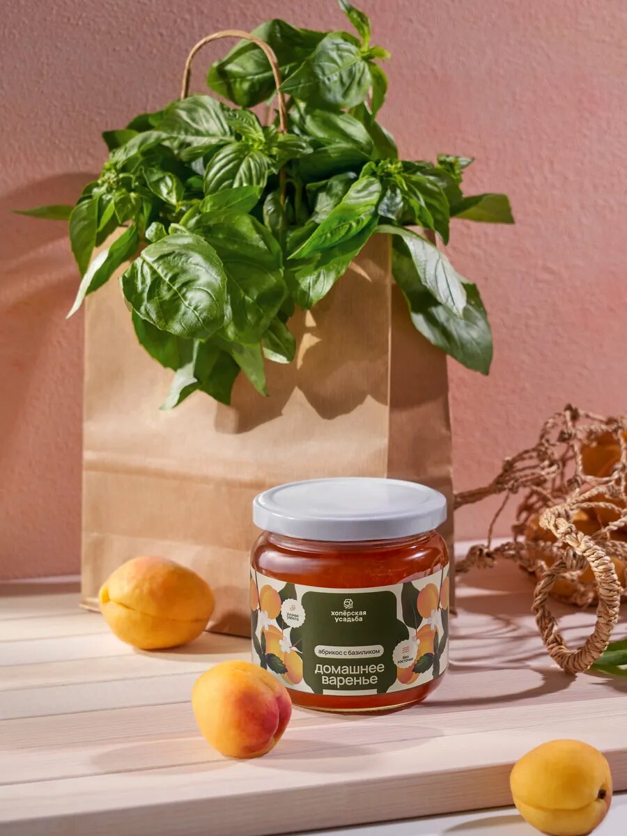 Варенье абрикосовое с базиликом, 450гр