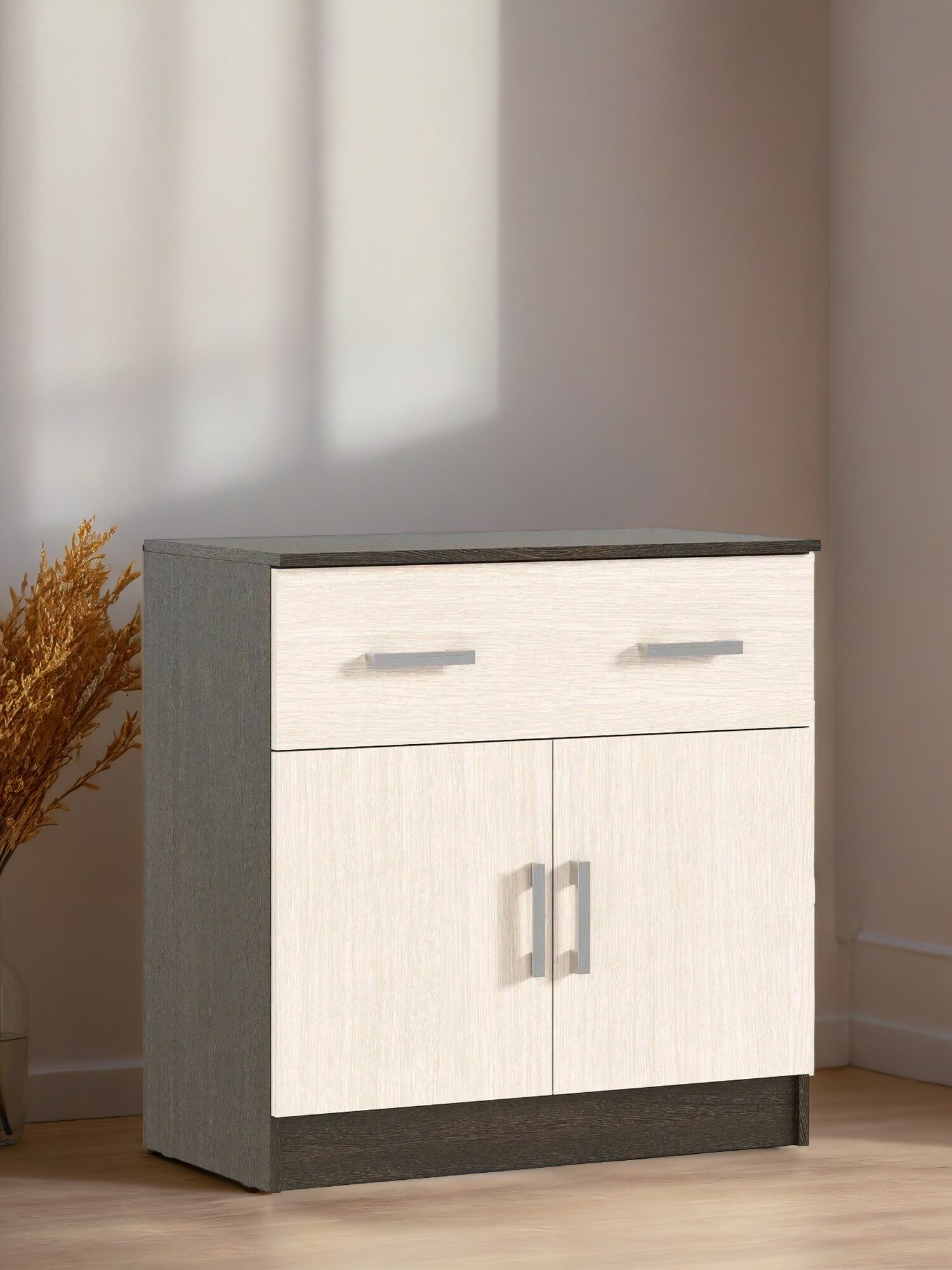 Комод Мебельная компания "МиФ" Бася, ЛДСП, дуб белёный/венге, 80х43х81,6 см