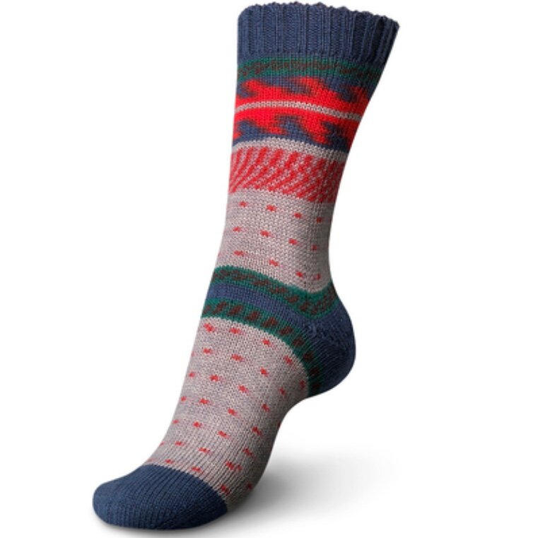 Design Line /Дизайн Лайн/ пряжа Regia, 4 нитки, MEZ, 9801270 (09091, Design Line REGIA PAIRFECT by Arne Carlos, jolster color (йёльстер), бордовый/красный/серый/синий)