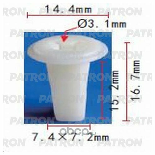 Фиксатор пластиковый Acura, Honda, Lexus, Toyota применяемость: 6 - размер шурупа Patron P370702