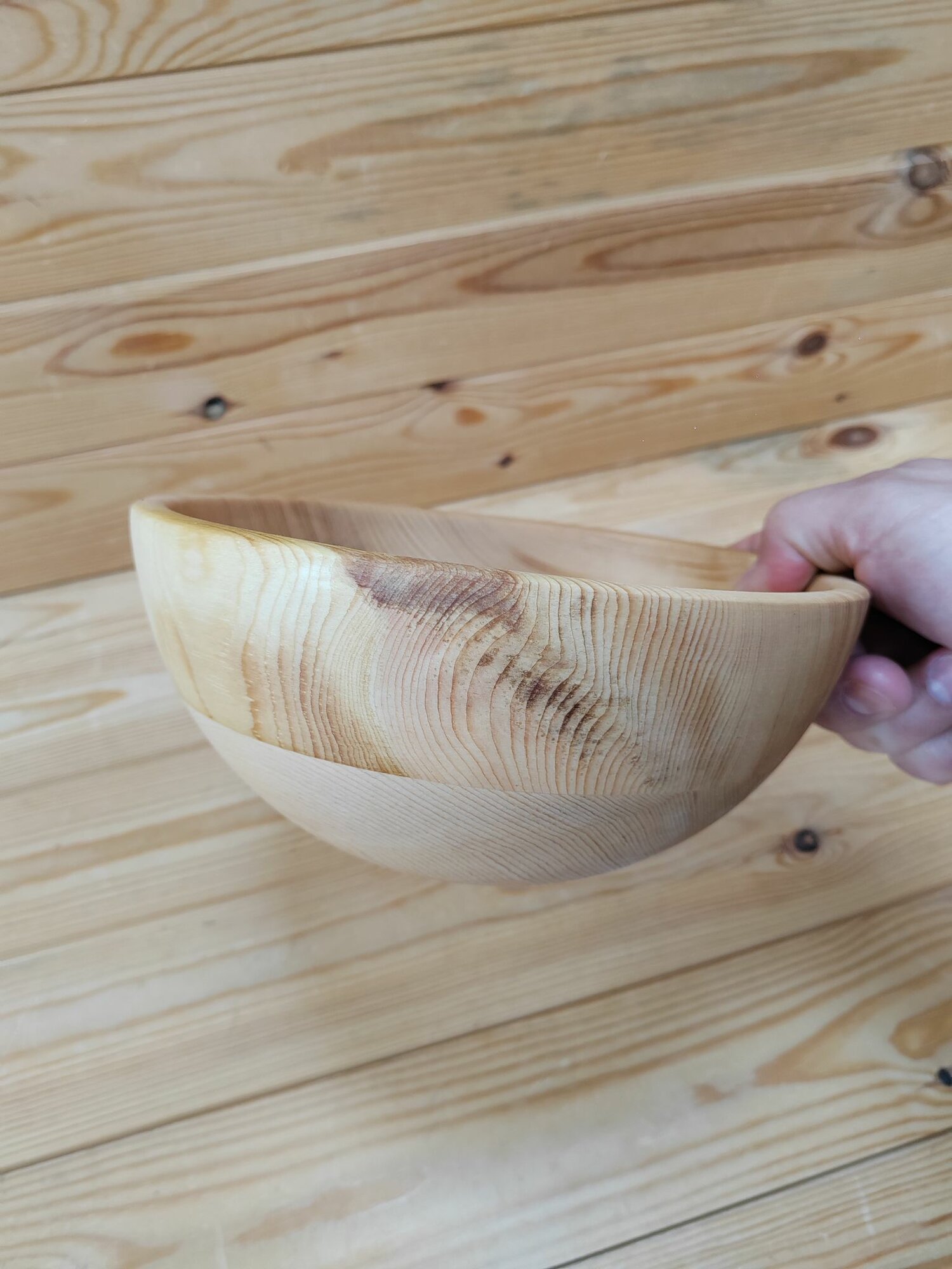 Тарелка деревянная глубокая D20 H9. Салатник из дерева. Распродажа!