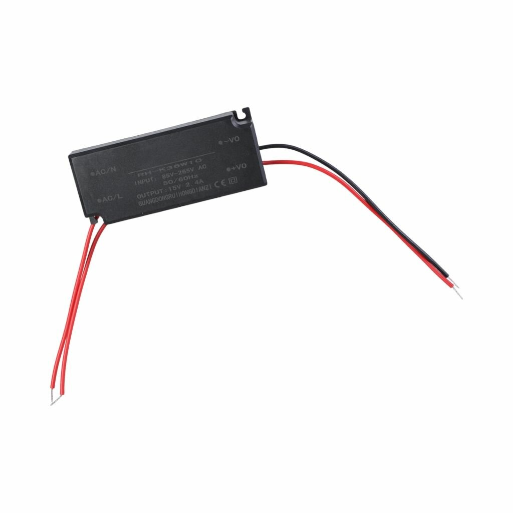 Черный адаптер питания AC85V 265 В до 36 Вт-15V2.4A