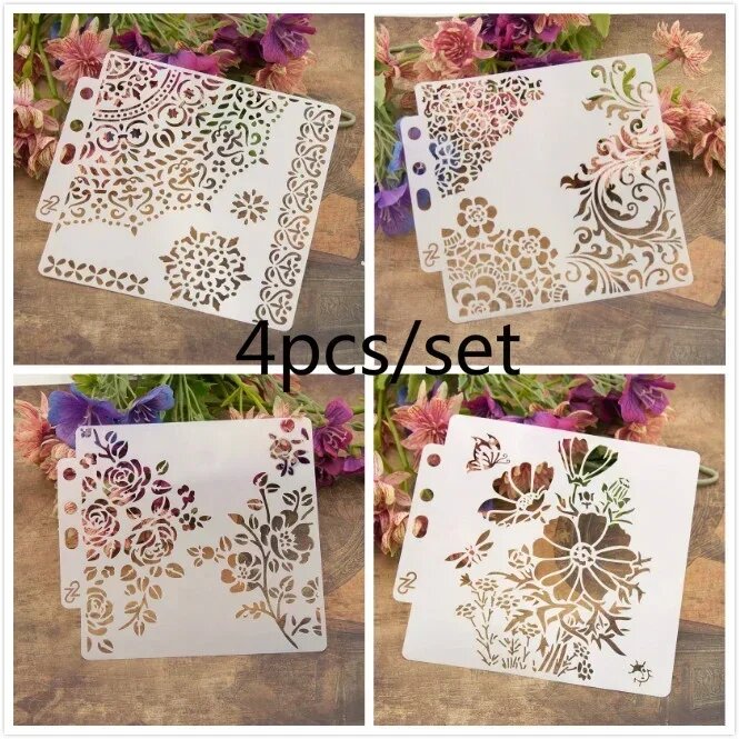 Многослойные трафареты 4PC, 13 см