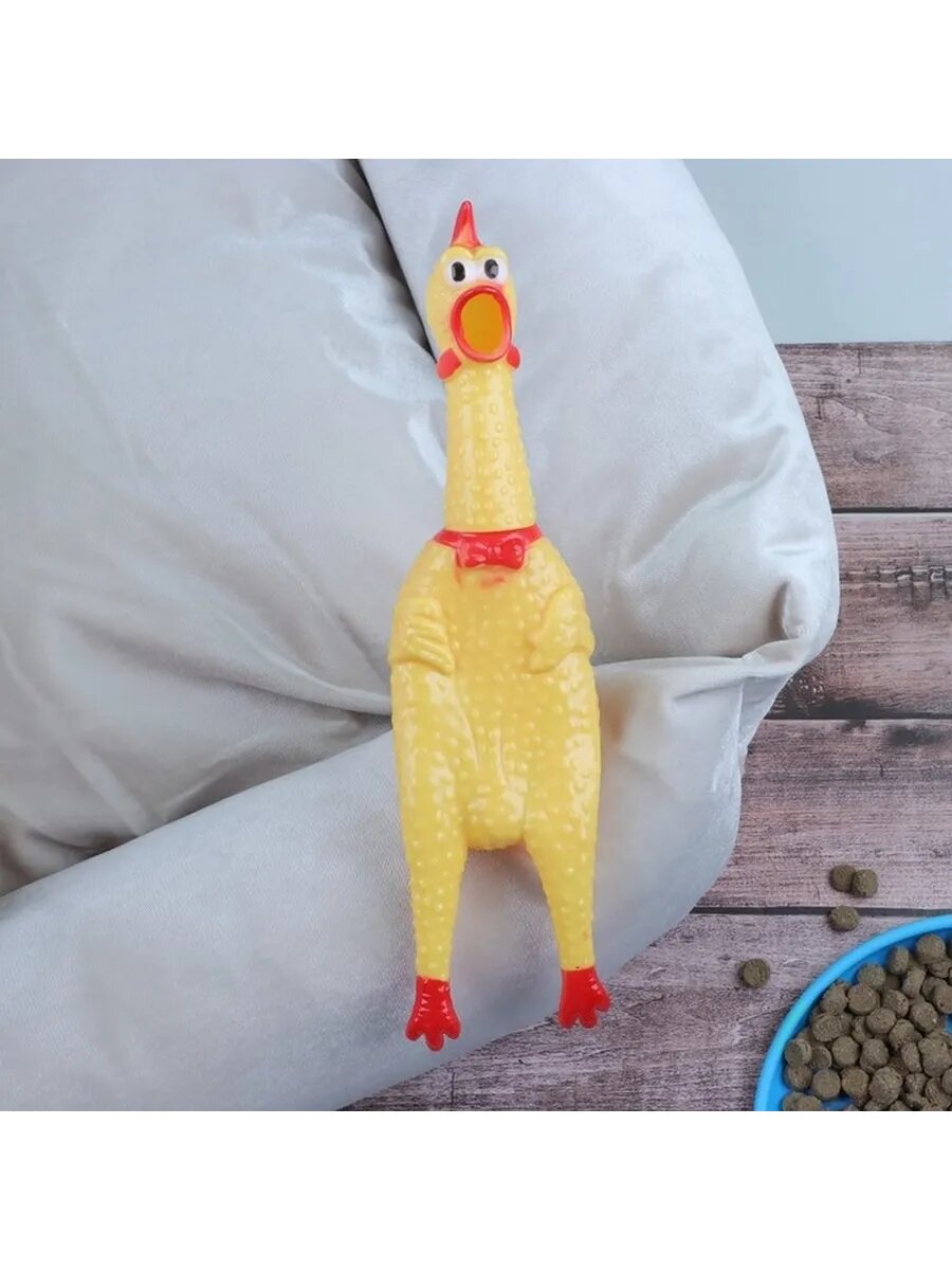 Задумчивая курица — пищащая игрушка для собак