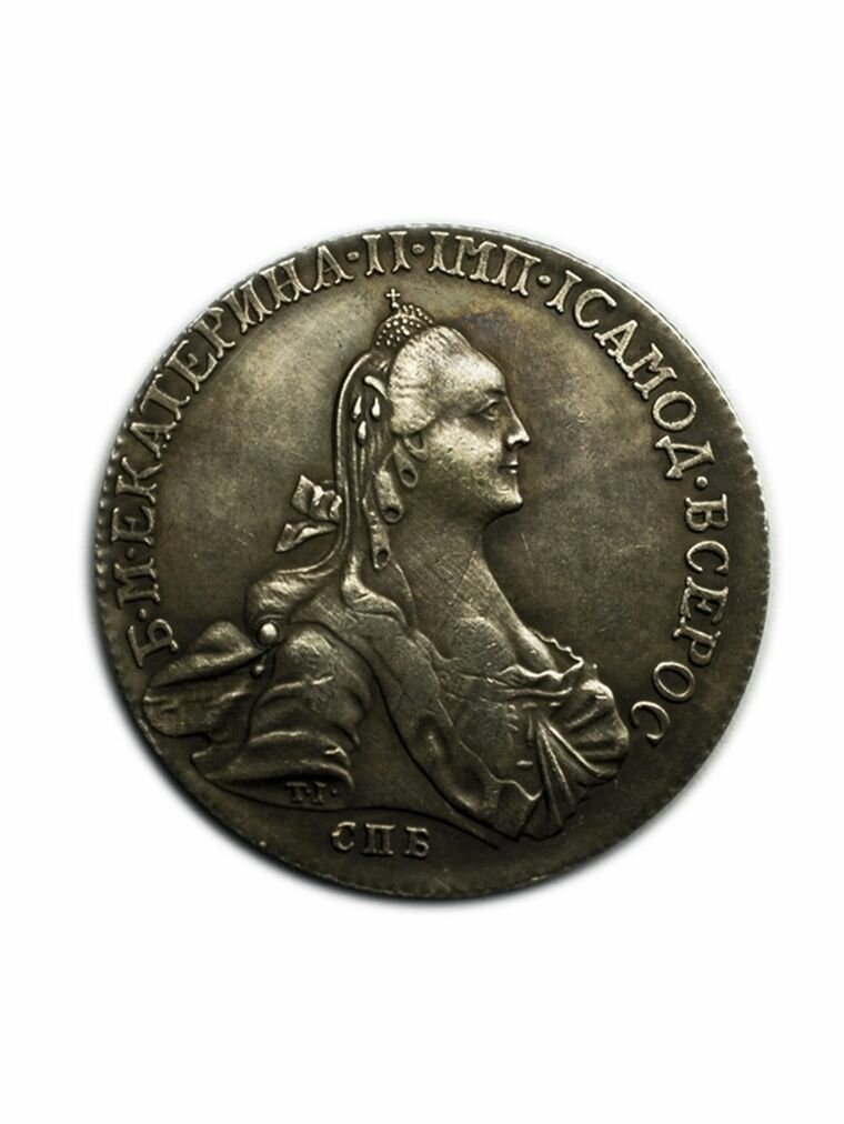 Полтина 1791 года Екатерина 2 ЯА ошибка портрета сувенирная копия редкой серебряной монеты монеты, нумизматика, деньги для коллекции