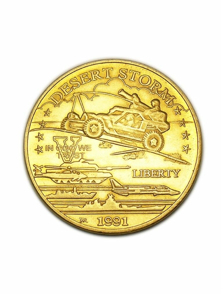 Монета 8 Desert Storm 5 долларов 1991 Hutt River сувенирная копия монеты, нумизматика, деньги для коллекции