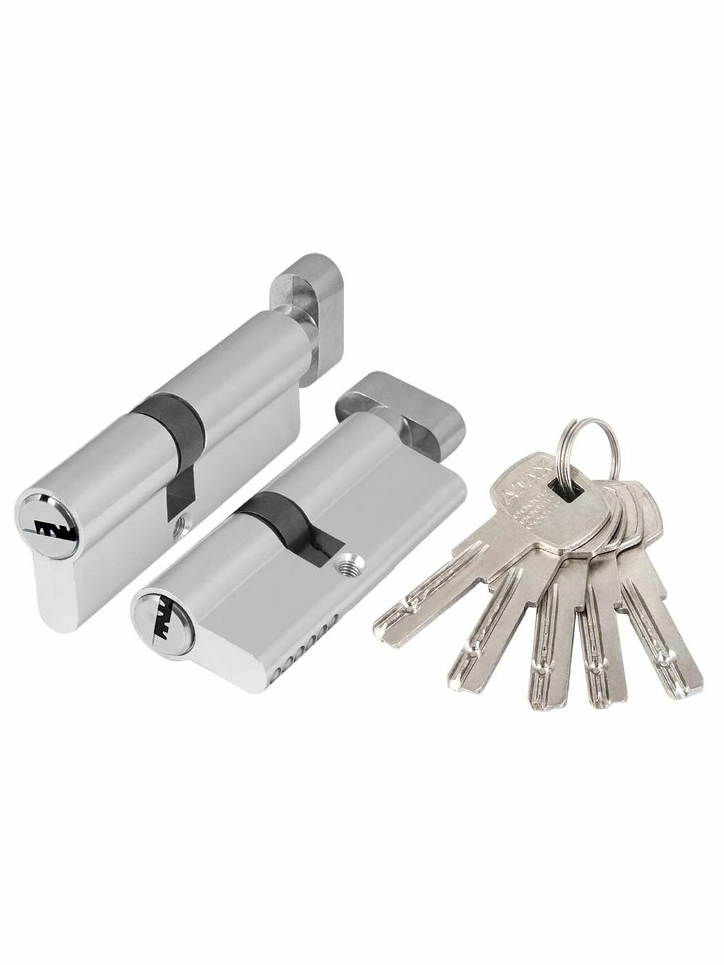 Цилиндровый механизм AZ202/80 mm (35+10+35) CP хром 5 кл.