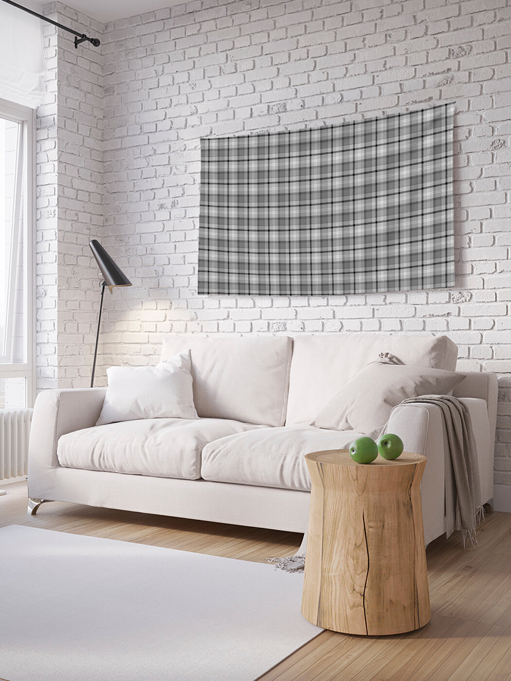 Фотопанно на стену горизонтальный постер 100х150 "Серая клетка", JoyArty