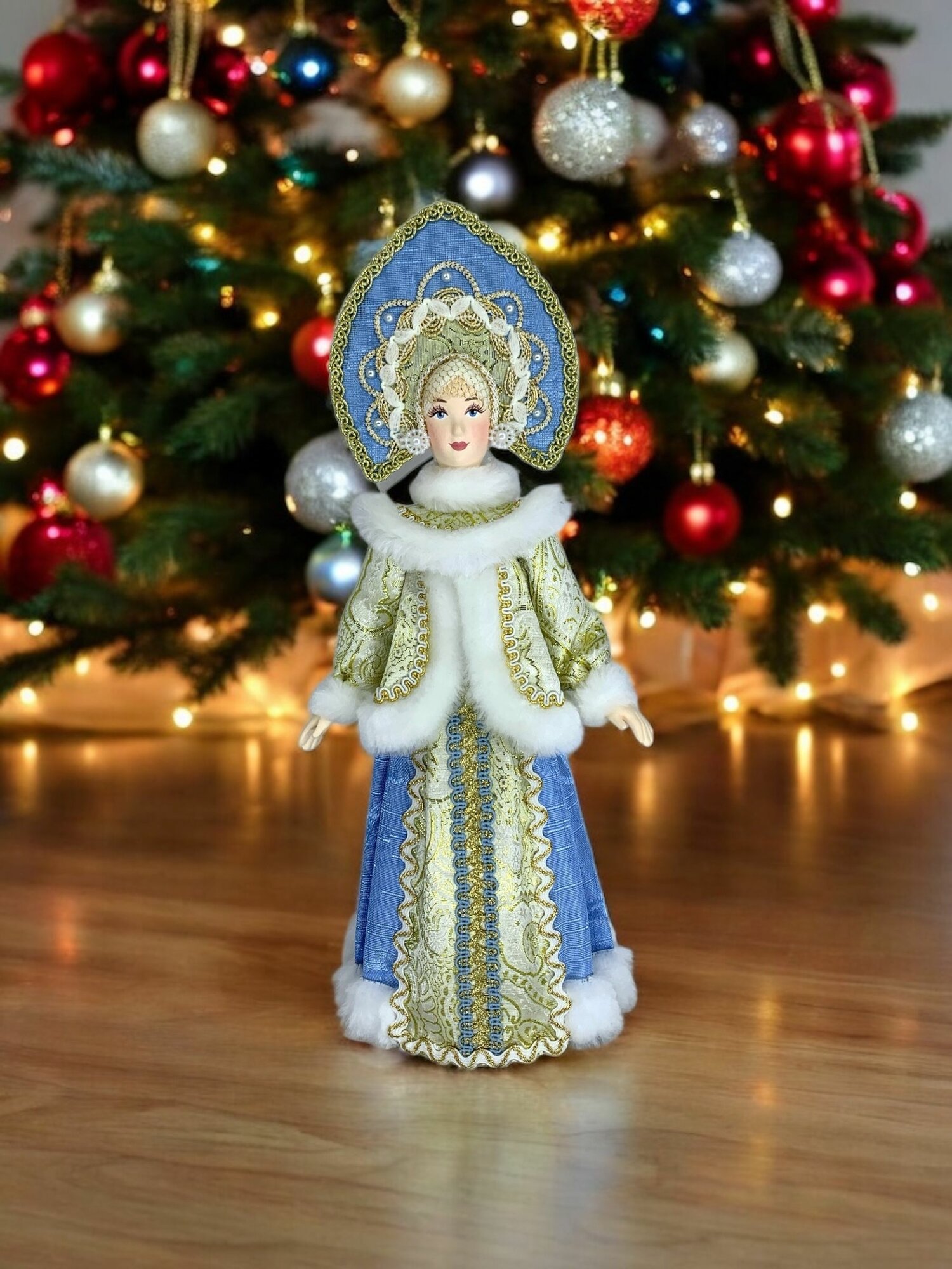 Снегурочка под ёлку 31 см ручная работа сделано в России