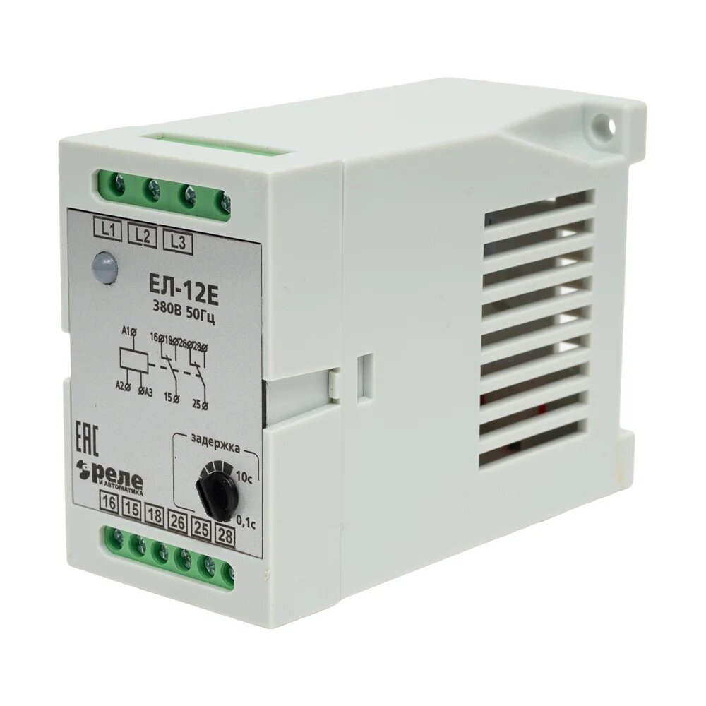 Реле контроля трехфазного напряжения Реле и Автоматика, ЕЛ-12Е 380В 50Гц A8222-77135242