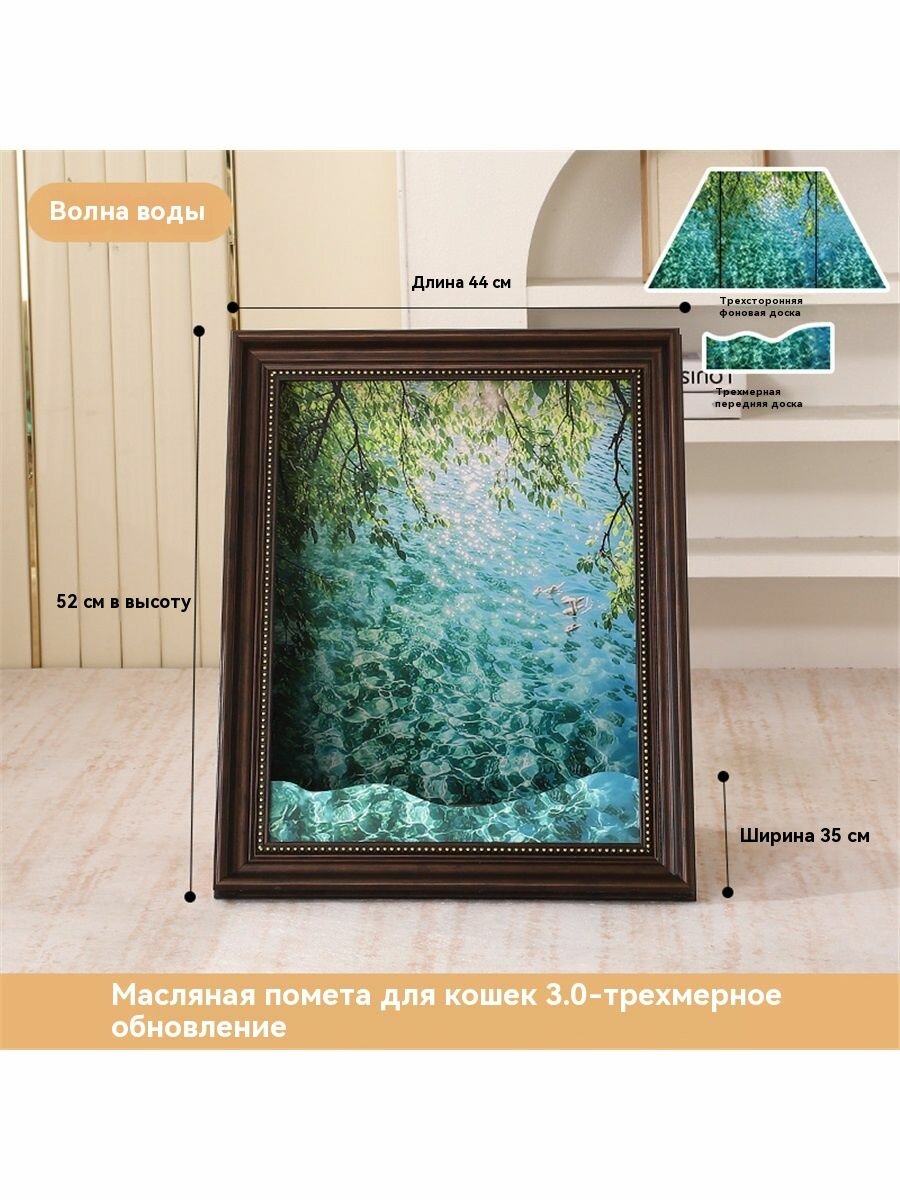 Мона Лиза, картина маслом, наполнитель для кошачьего туалета