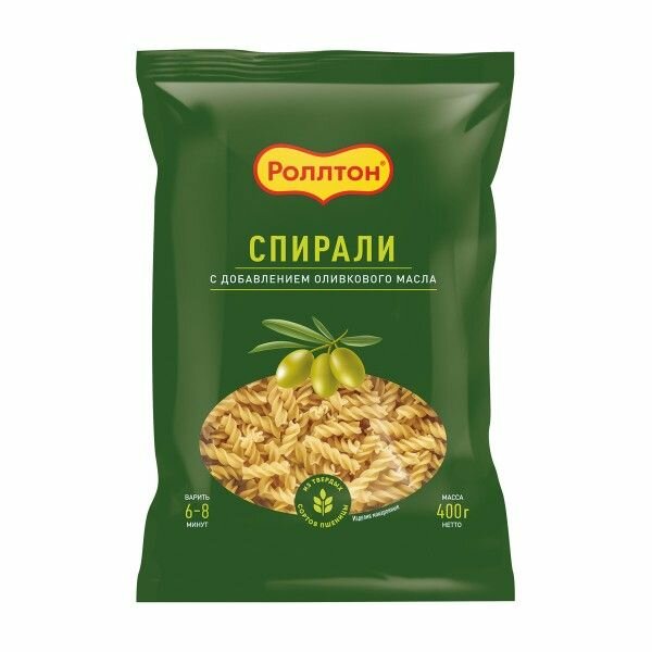 Макаронные изделия Роллтон Спирали с оливковым маслом 400г 4шт