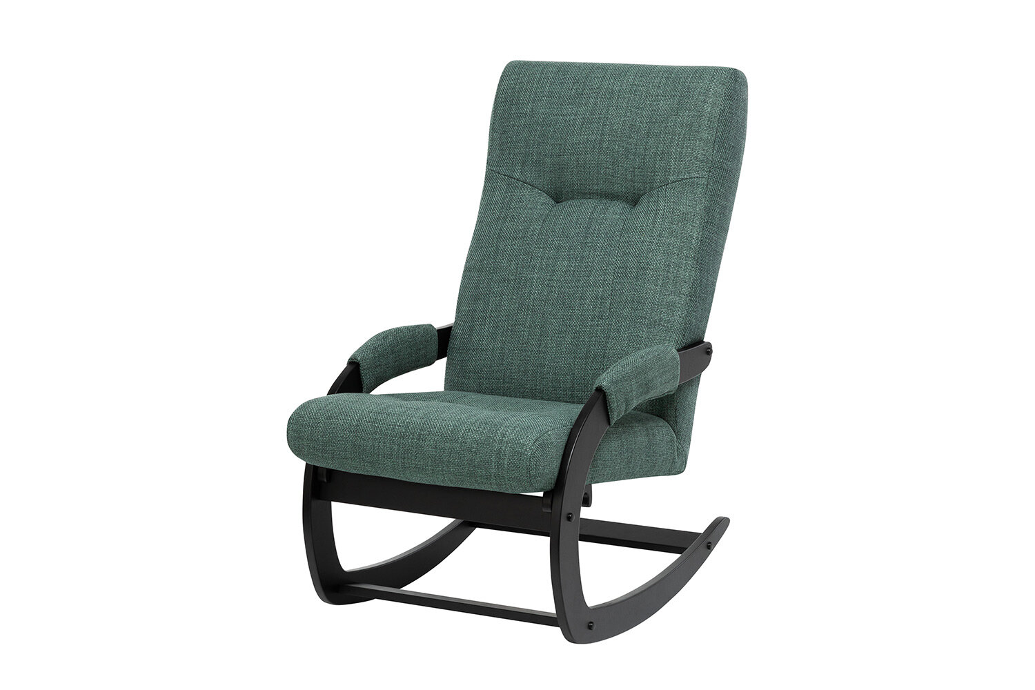 Кресло-качалка Leset Парос, 57х91,5х95 см, обивка рогожка, цвет зелёный, венге