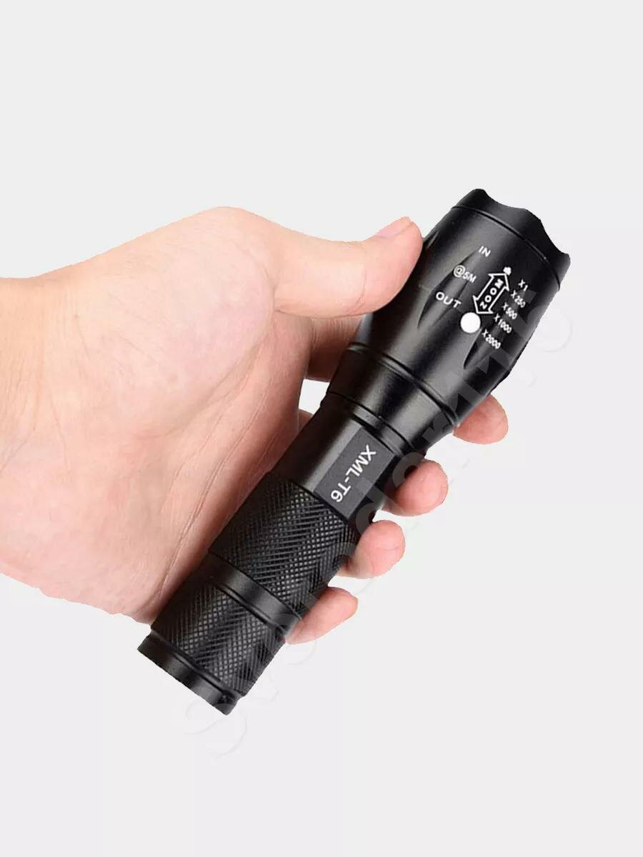 Фонарь SVETODAR XML-T6 SVETODAR116, светодиодный, 2000 Лм, ручной. черный