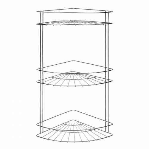 Ремоколор Полка для ванной угловая 3 яруса гальваника цинк, цвет хром 67-0-652