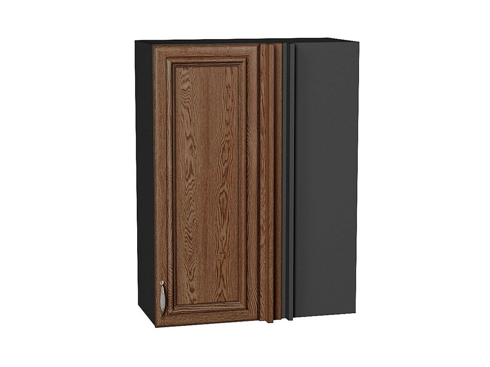 VVT Шкаф верхний прямой угловой Шале Graphite, Brown Dreamline, 920 В*Ш*Г 920*700*345, фасад МДФ Brown Dreamline, корпус Graphite Brown Dreamline