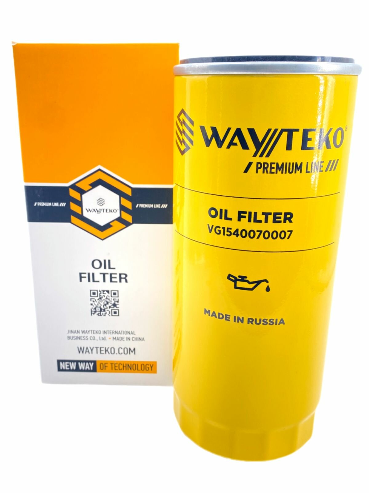 Фильтр масляный SHACMAN, HOWO A7, FAW J6, МАЗ, КАМАЗ, урал и нефаз WP7 резьба M28x1.5мм от WAYTEKO PREMIUM (Россия) Арт. VG1540070007