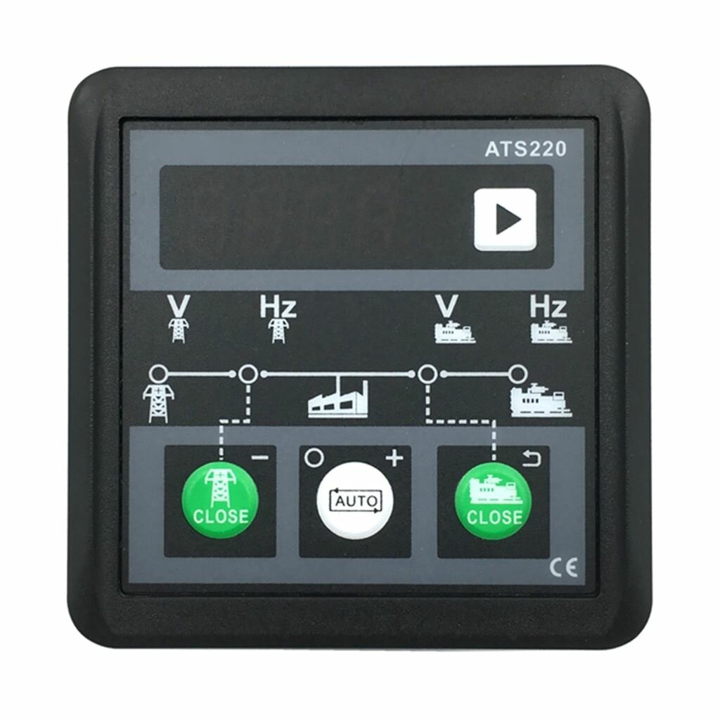 ATS220 Контроллер переключателей генератора Автоматический Ручной режим LED дисплей