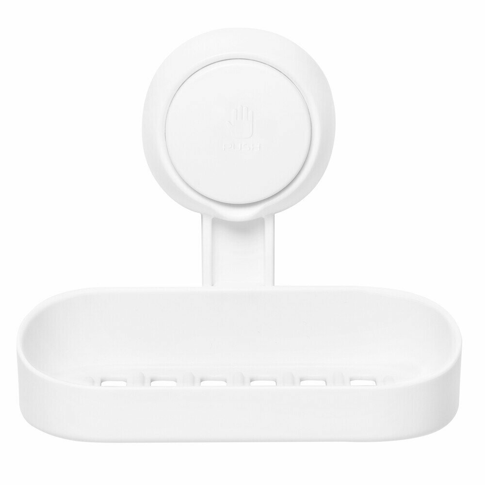 Мыльница для ванной Master House Нодрил с полкой на присоске пластик белая (75964)