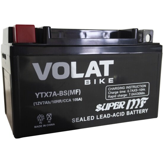 Аккумулятор Volat , 150x87x94, прямая полярность, 7 Ач, YTX7A-BS(MF)