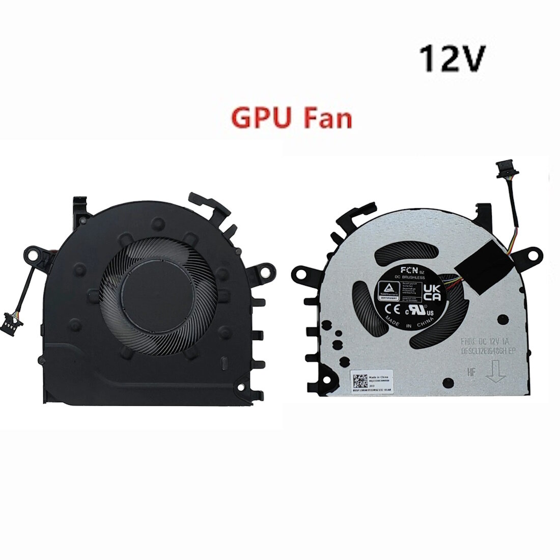 Вентилятор (кулер) для ноутбука Lenovo Xiaoxin Pro 16, Yoga 16s, 16IHU6, 2021, 2022, 12V, GPU
